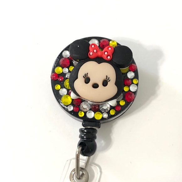 Hand Crafted | Accessories | Minnie Mouse Id Badge Reel | Poshmark